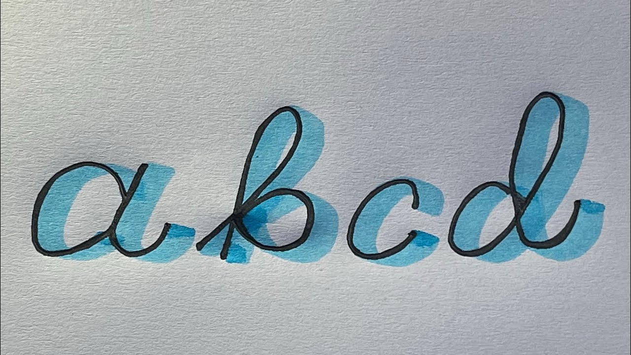 ABCD in 3D Calligraphy | How to Write Neat and Clean Handwriting # ...