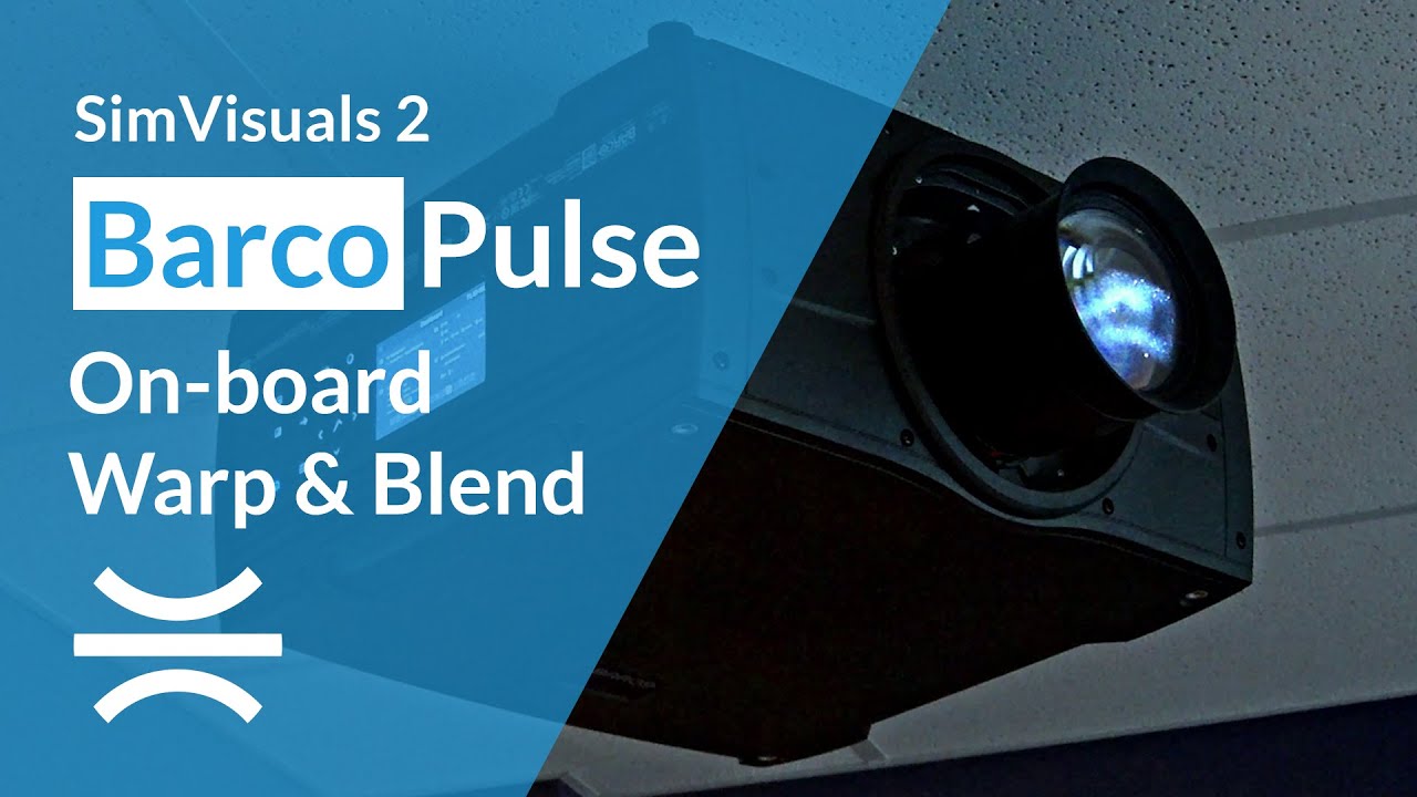 SimVisuals 2 Onboard Projector Warp and Blend with Barco Pulse - YouTube