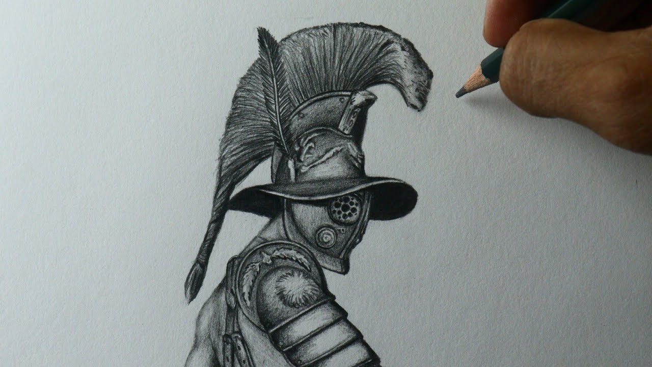 Como desenhar um Gladiador Romano PASSO A PASSO narrado - YouTube