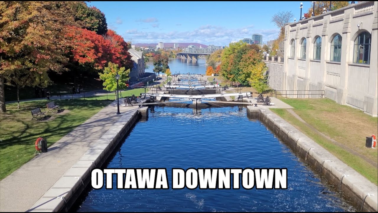 [4K] 🇨🇦 Ottawa Downtown Walking Tour | Rideau Canal Parliament Hill ...