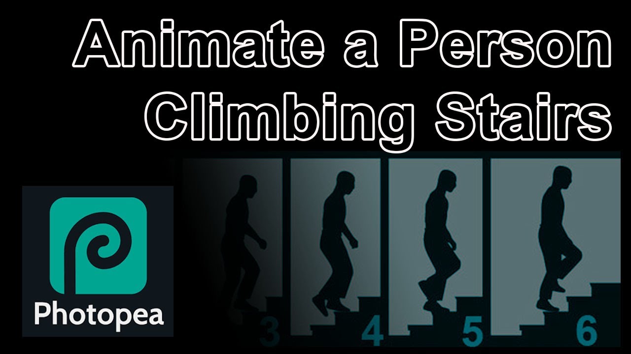 How to Create an Animated GIF of a Person Climbing Stairs in PhotoPea ...