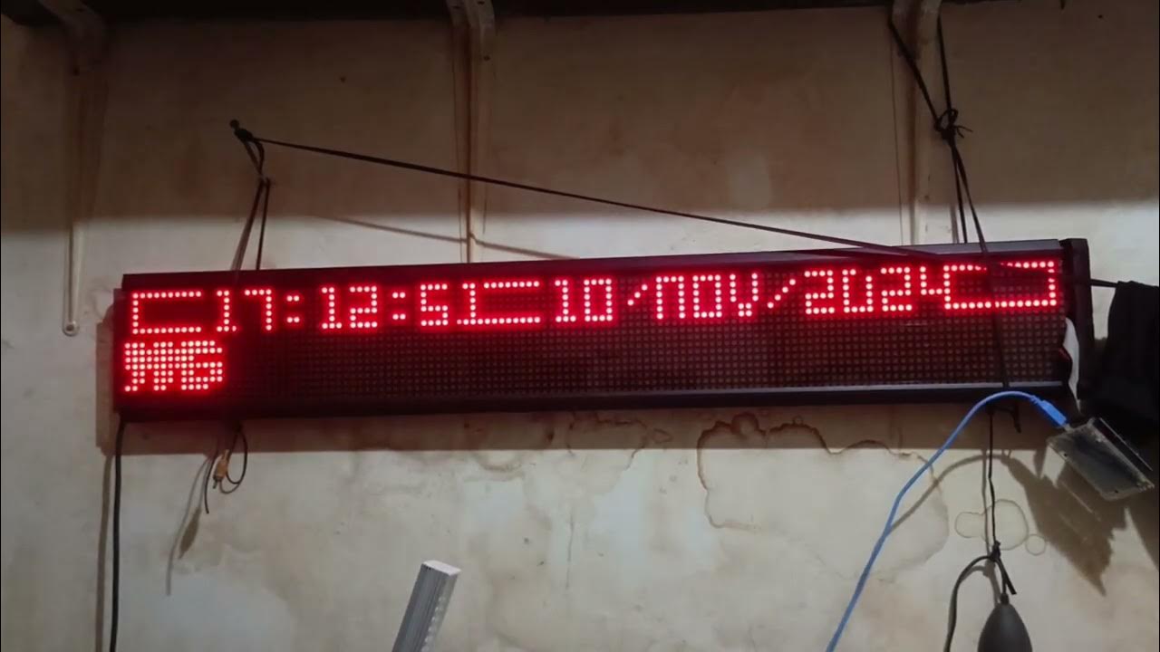 JWS P4.75 (HUB08) 128x16 ARDUINO UNO - YouTube