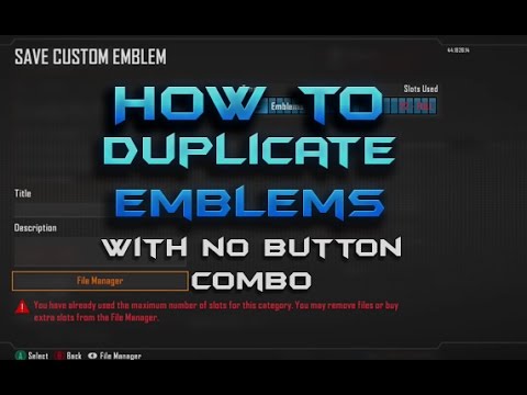 How to copy emblems on BO2 (No Button Combo Needed)