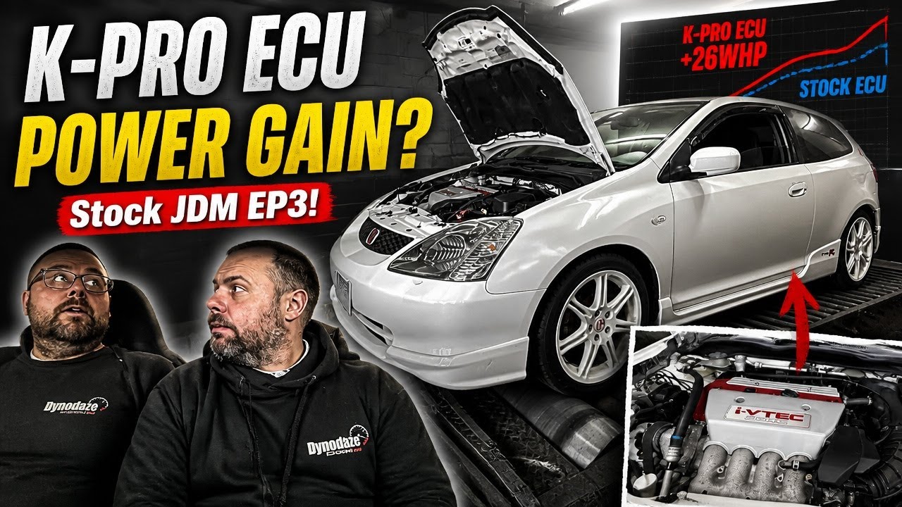 How Much Power Can a K-Pro ECU Add to a Stock JDM EP3? - YouTube