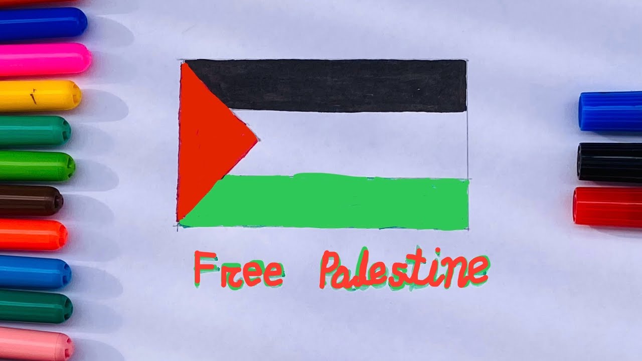 How to draw Palestine flag - YouTube