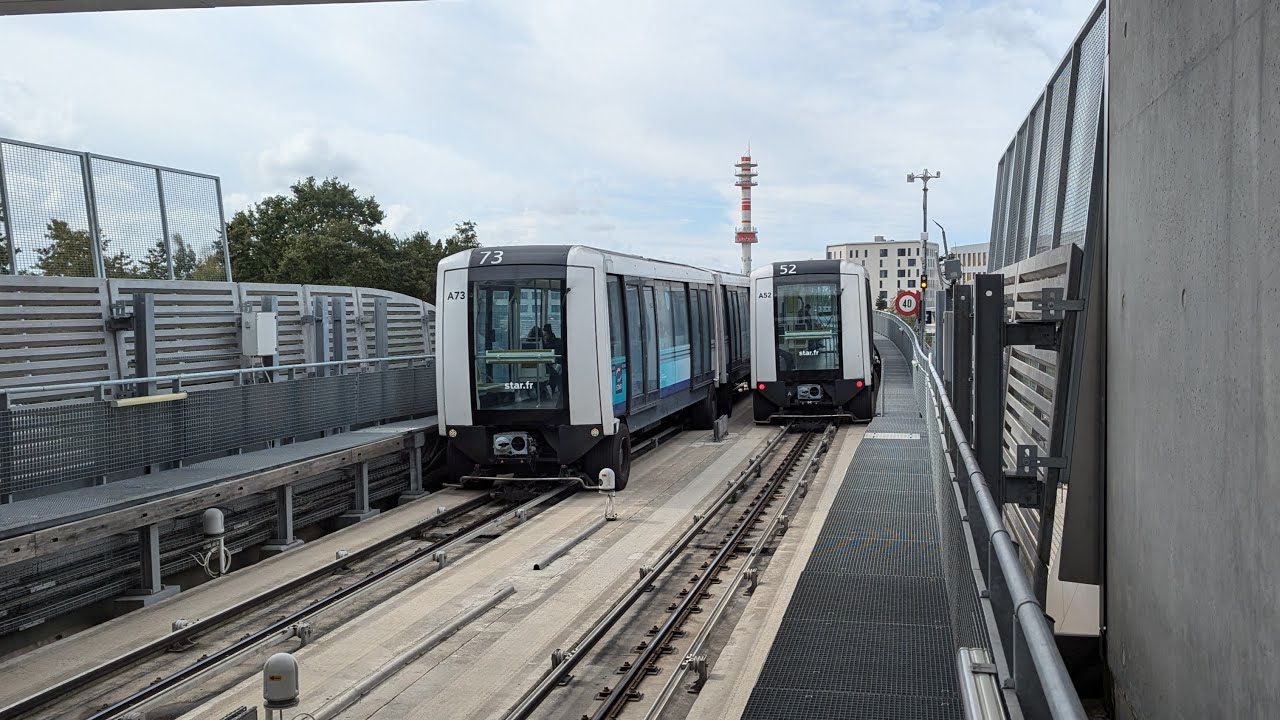 [Front View] Métro de Rennes Ligne B Saint-Jacques-Gaîté - Cesson ...