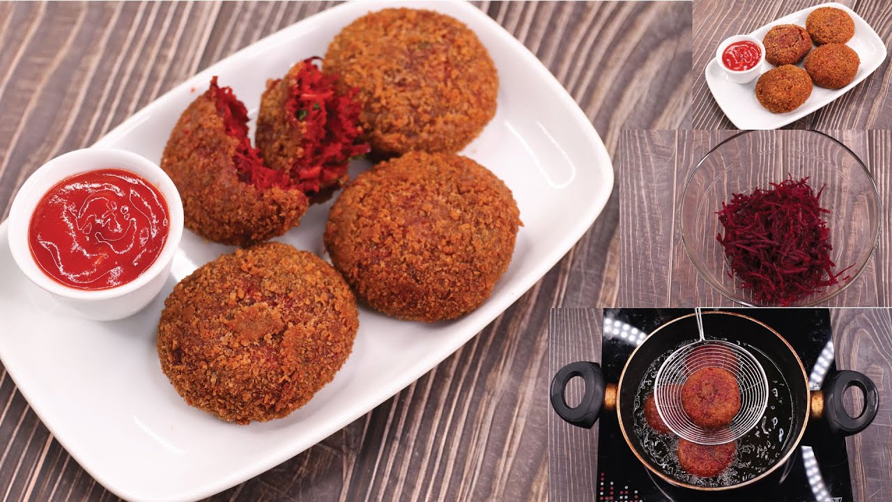 Beetroot cutlet recipe | Beetroot tikki recipe | How to make beetroot ...