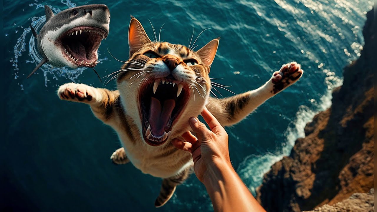 Cat Thrown to Sharks for a Taste Test! #aicat #catstory #shark # ...