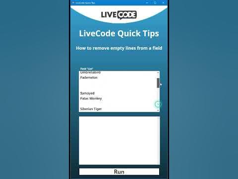 LiveCode How to remove empty lines Quick Tips - YouTube