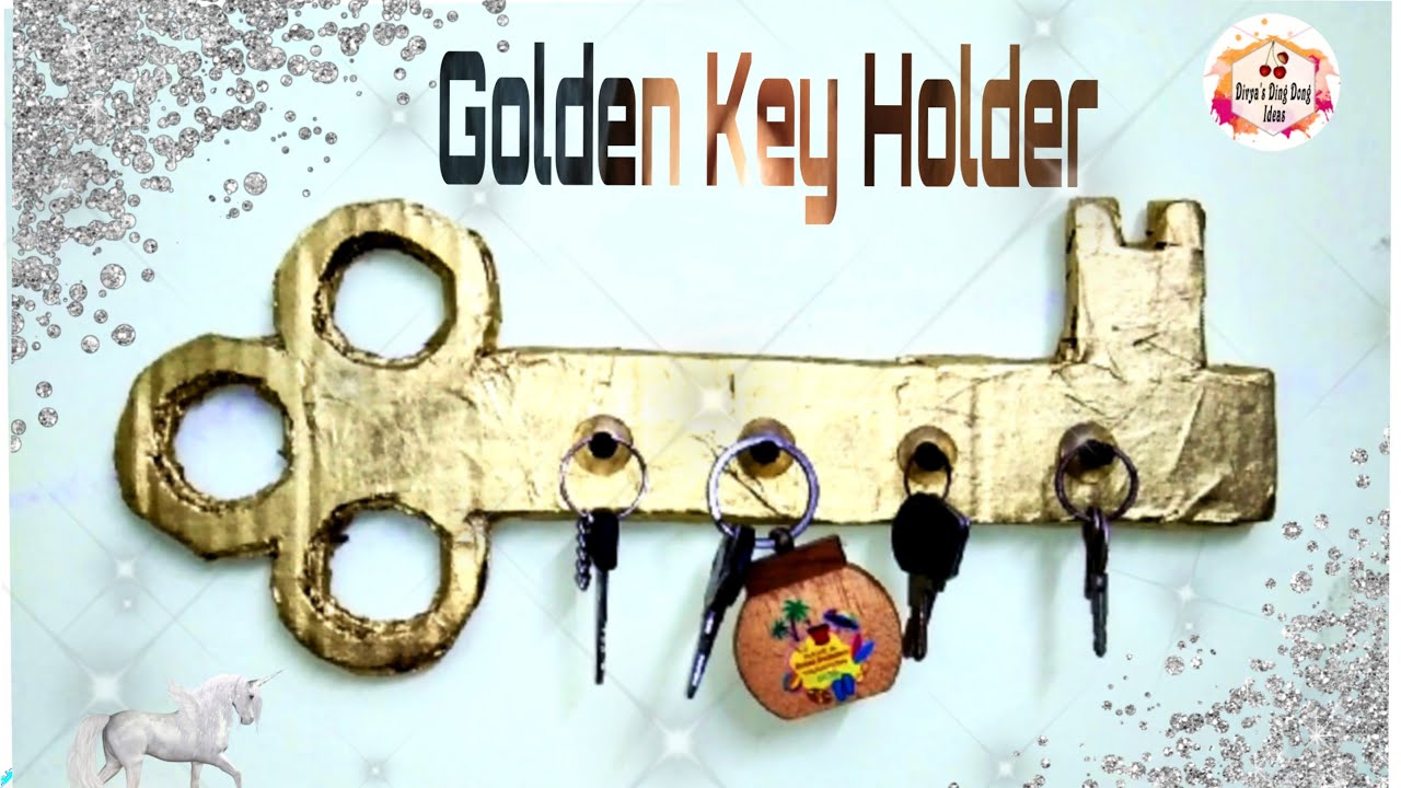 GOLDEN KEY HOLDER 🗝️| DIY CRAFT | USING CARDBOARDS 😱 - YouTube