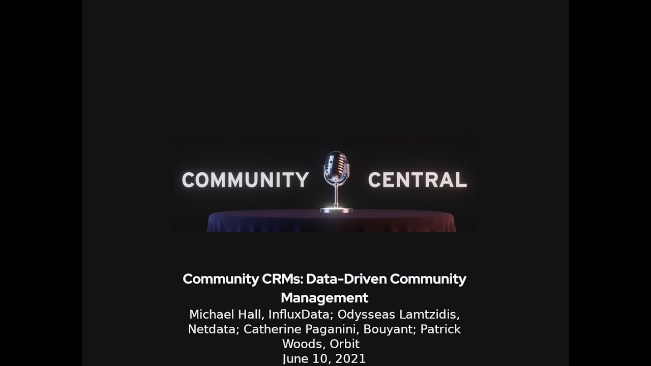 Community Central: Community CRMs: Data-Driven Community Management - YouTube