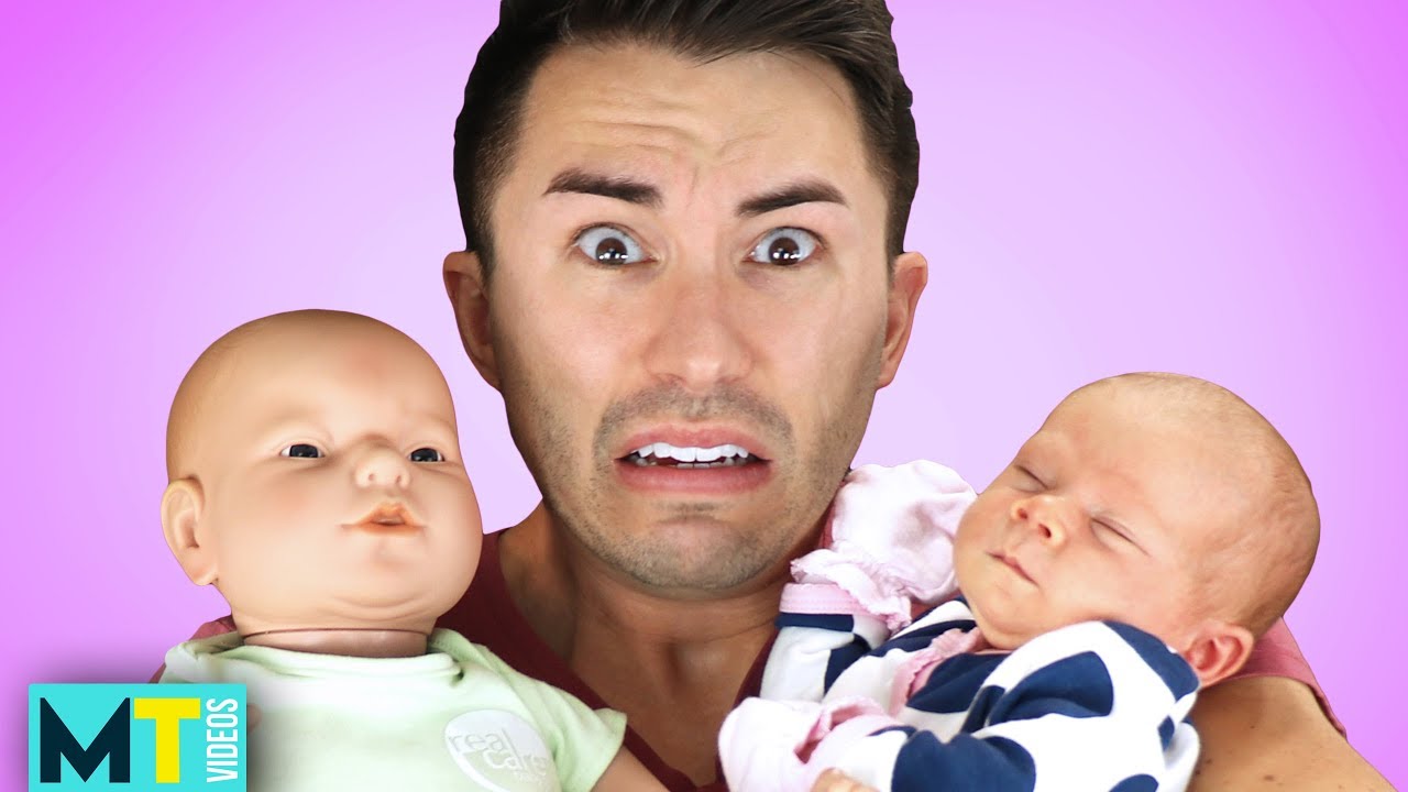Men Try Taking Care of Robot Babies for 48 HOURS - YouTube