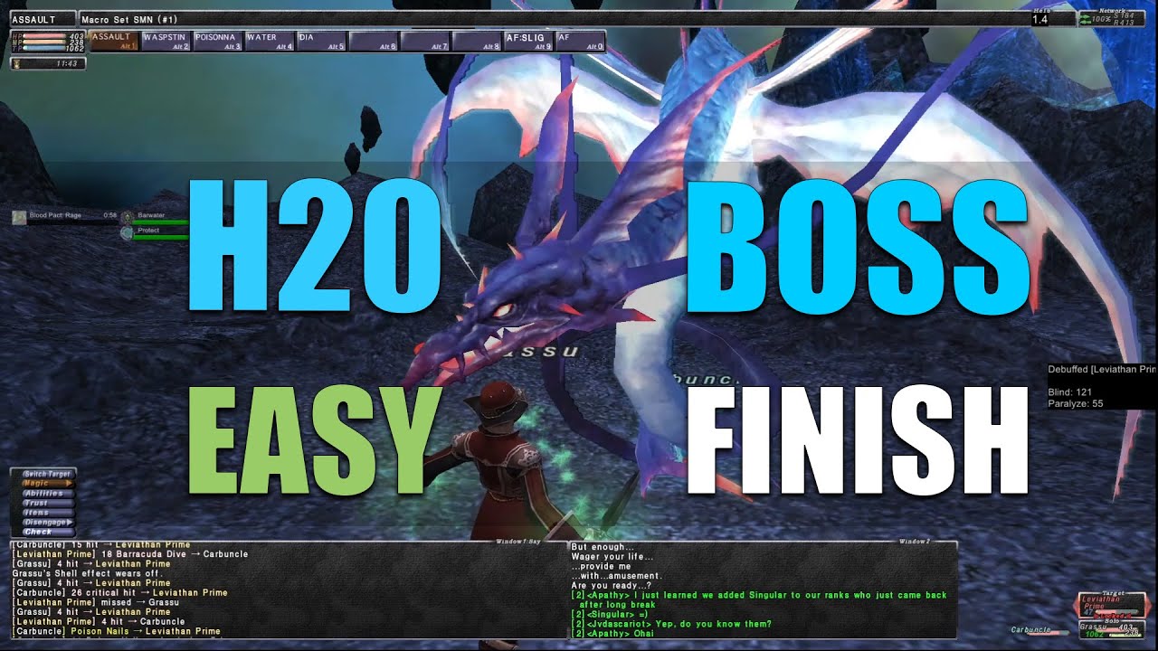 FFXI *Classic Melee* Leviathan SMN/RDM 20 Trial Size Trial by Water ...