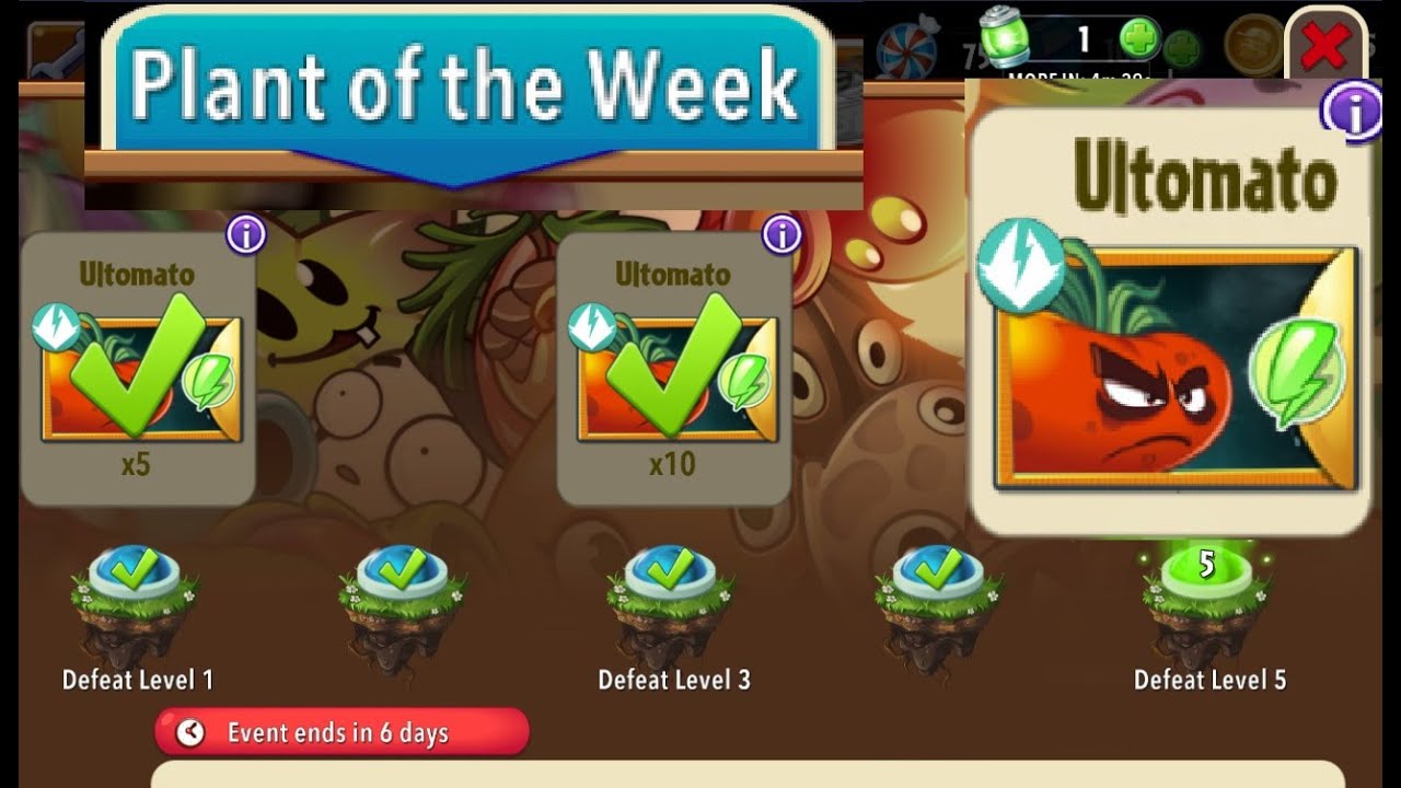 PLANTS VS ZOMBIES 2 - ULTOMATO - PLANT OF THE WEEK - gameplay - 2025 ...