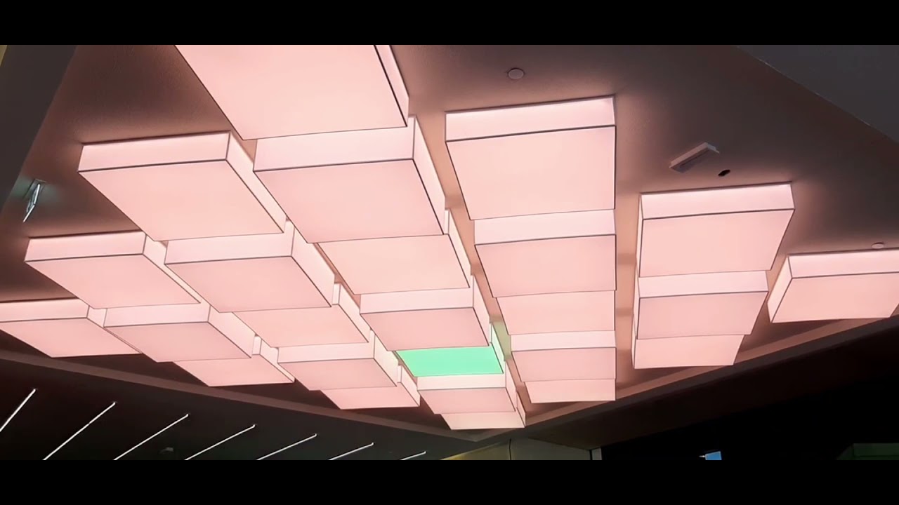 Barrisol translucent stretch ceiling in 3D shape - YouTube