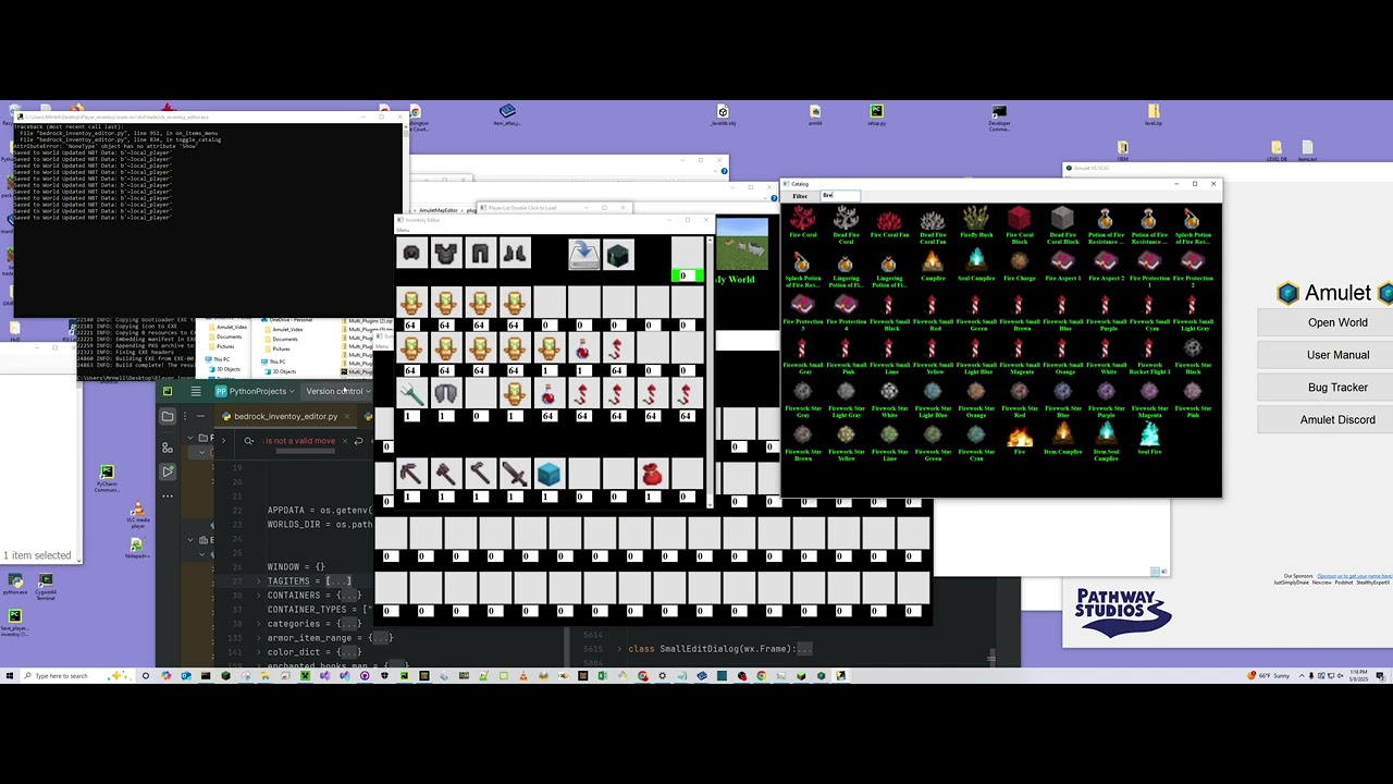 I created An inventory editor For Minecraft bedrock - YouTube