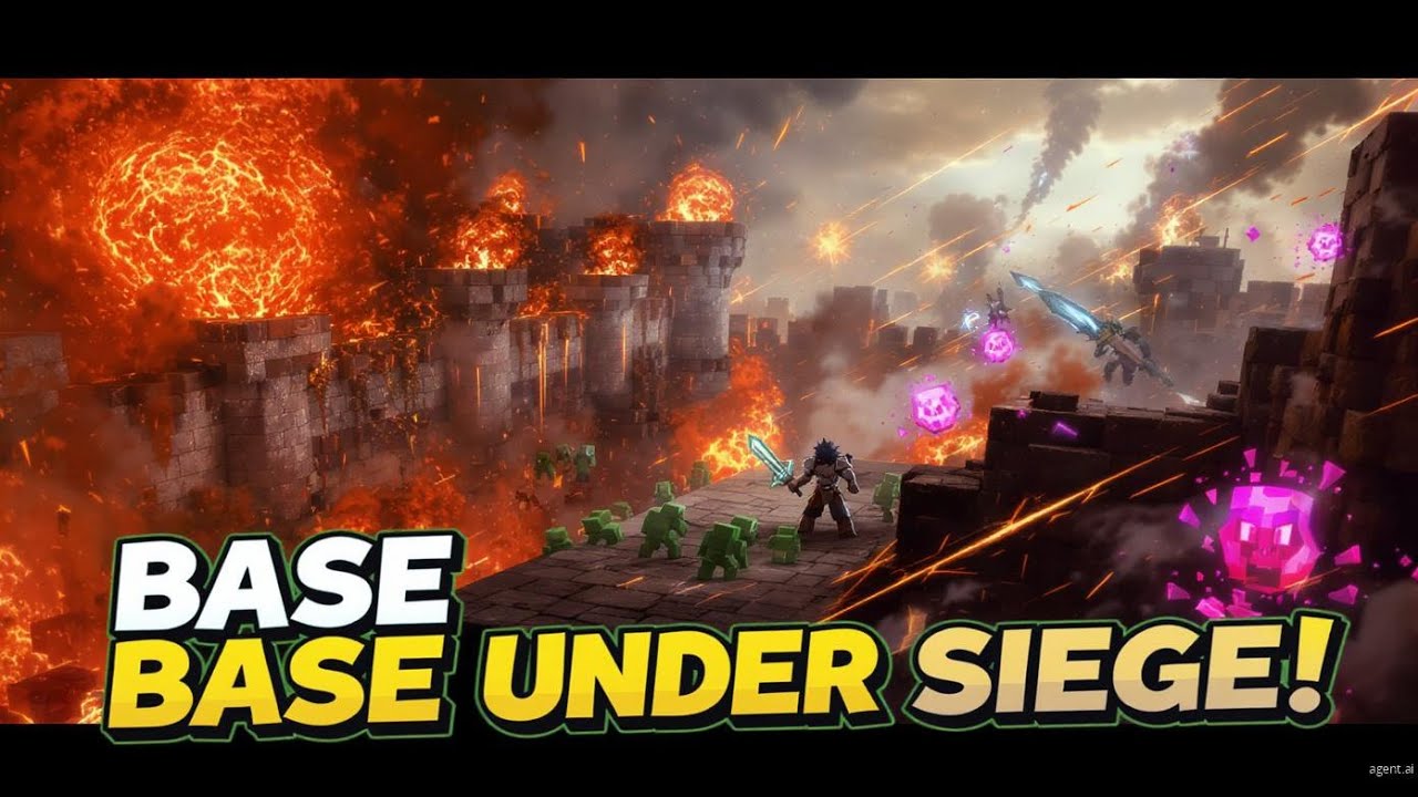 Edasu fights an army of Minecraft mobs attacking his world - YouTube