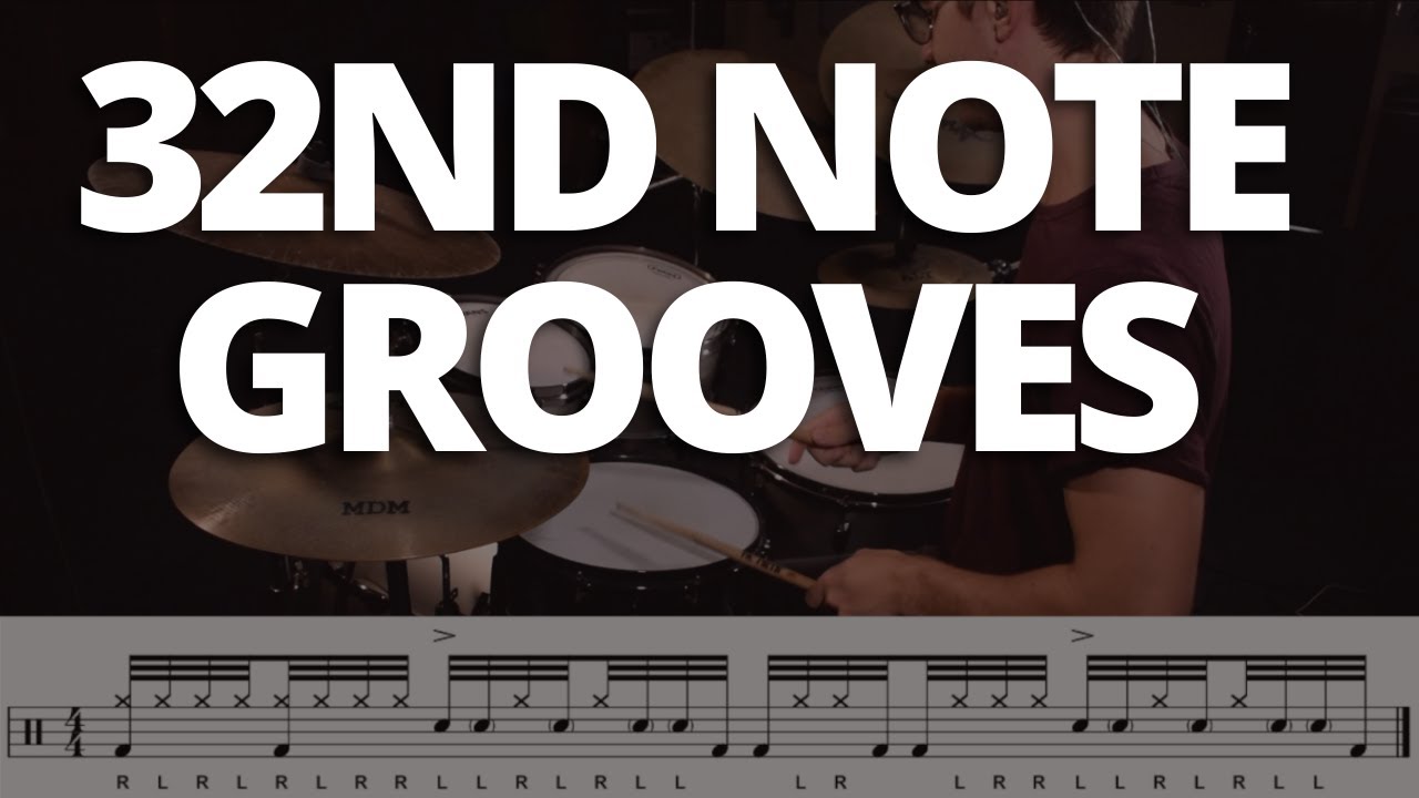 3 Fast 32nd Note Grooves - Quick Drum Lesson - YouTube