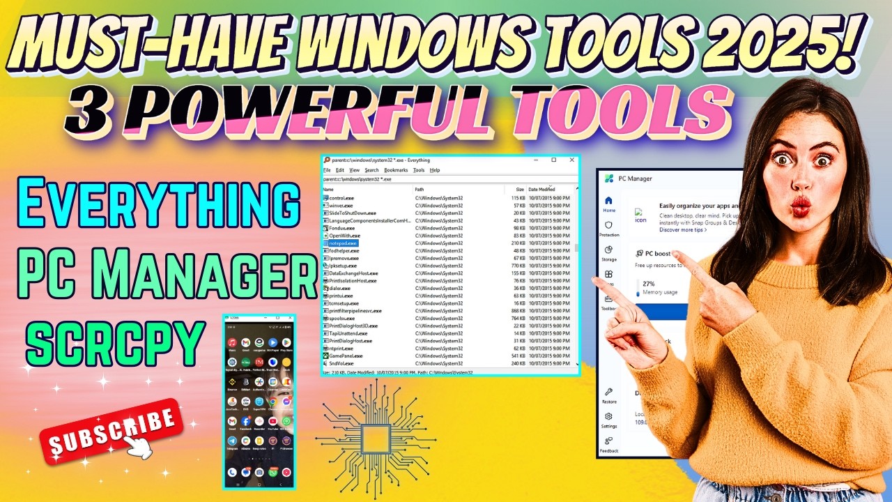 3 Free Tools You Must Have in 2025! (PC Manager , scrpy & Everything ...