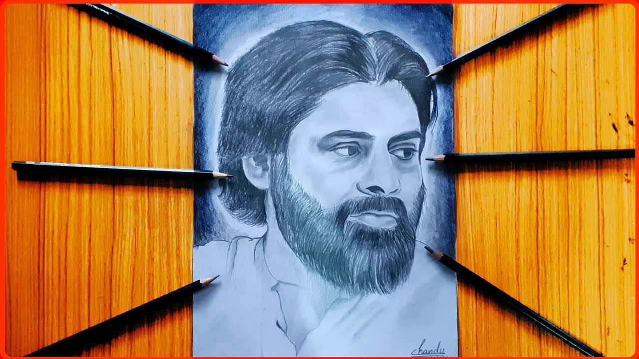 How to Draw PAWAN KALYAN Birthday Greeting | Drawing PAWAN KALYAN ...