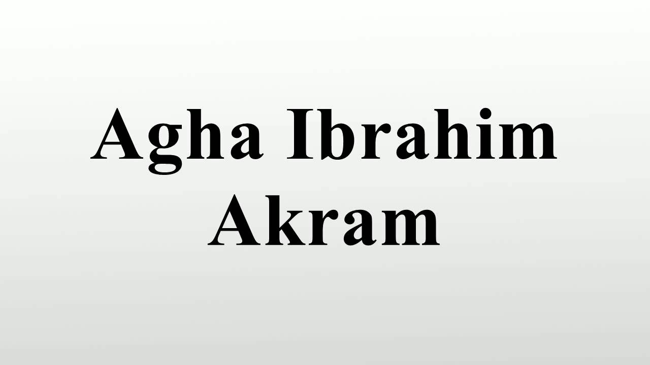 Agha Ibrahim Akram - YouTube
