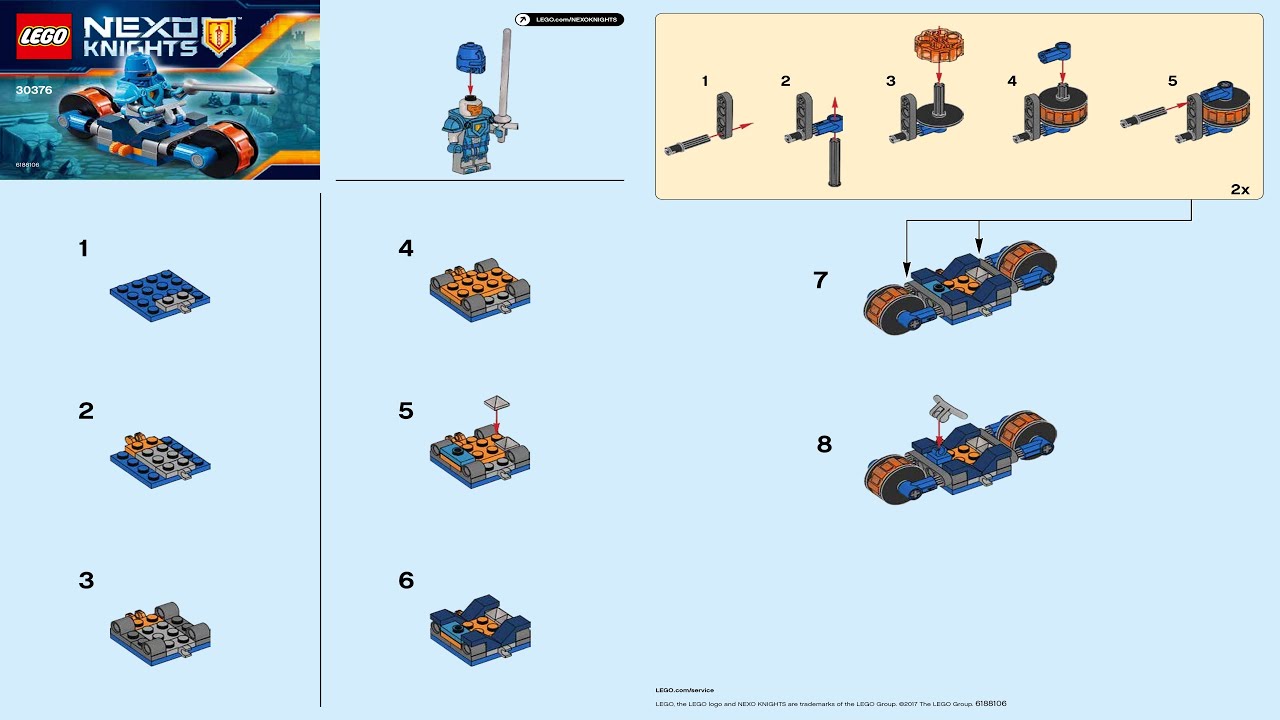 LEGO instructions - Nexo Knights - 30376 - Knighton Rider - YouTube