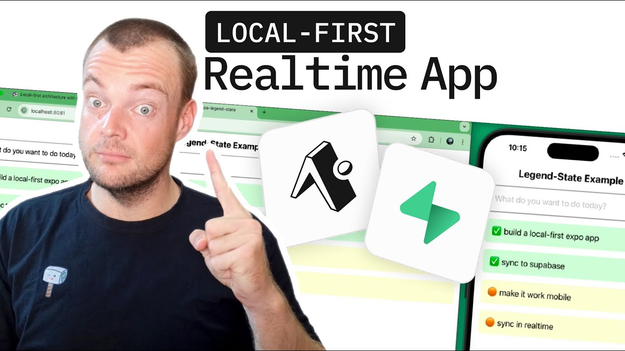 How to build local-first #Expo Apps - YouTube