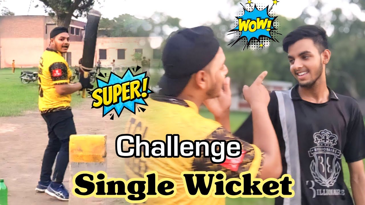 Challenge Single Wicket Shajeel Ahmed vs Arham Lefti || Cricket Vlog ...