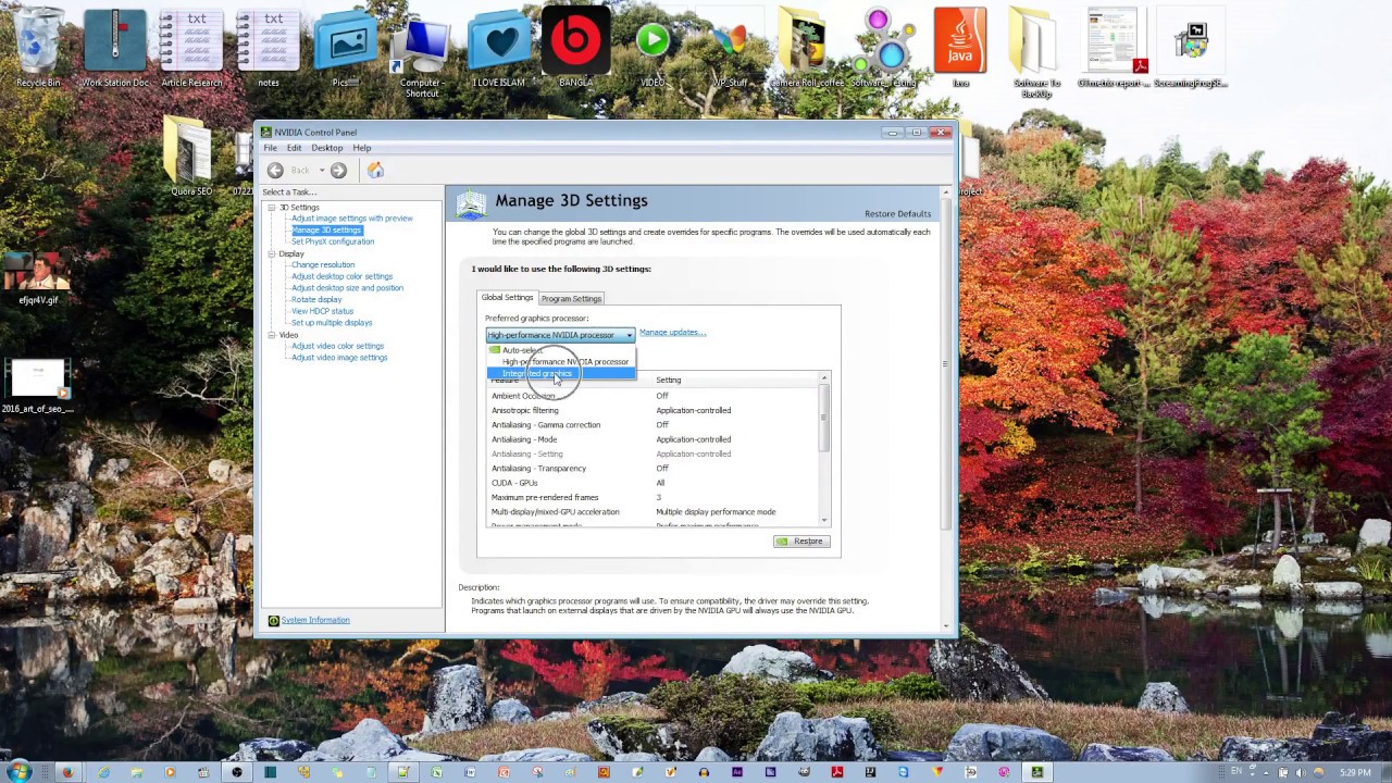 How to Insure your Gaming Laptop is using the Right Graphics Card - YouTube