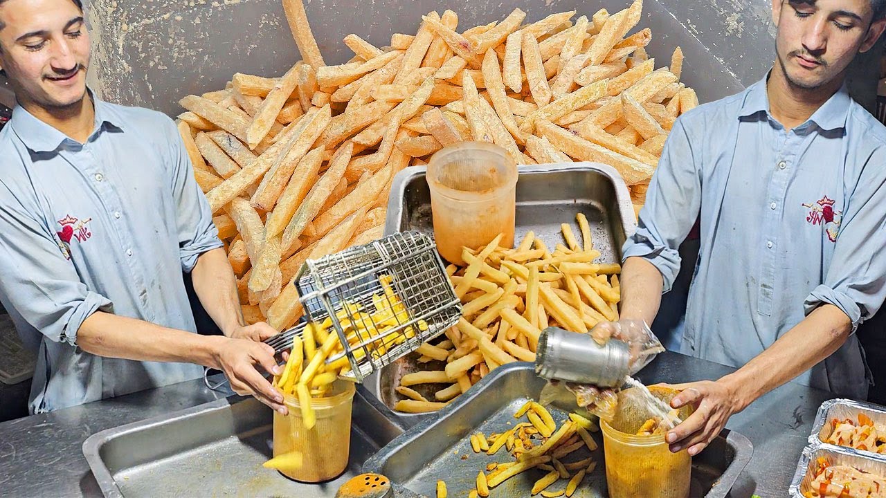 Young Boys Selling French Fries 🍟 Roadside Perfect Crispy Fries Making ...