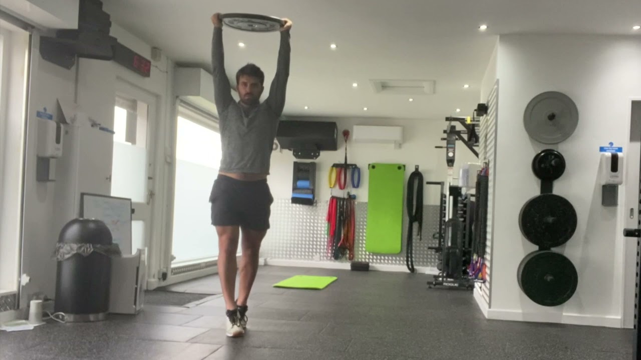 Plate Overhead Tip Toe Walk - YouTube