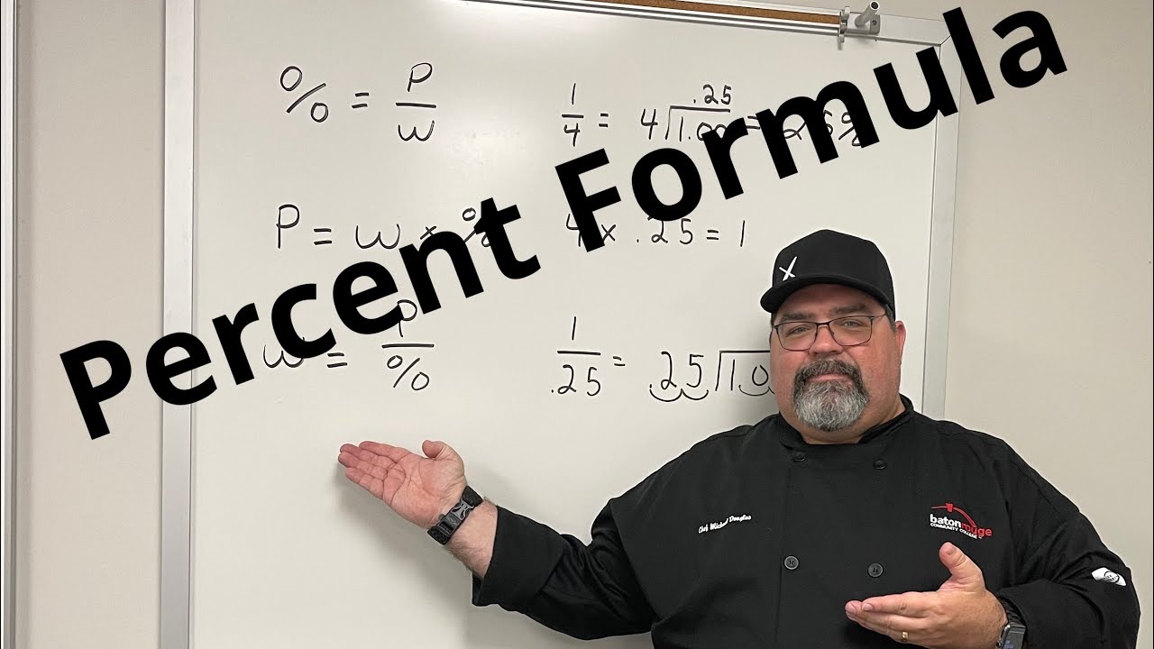 Culinary Math Percentage - YouTube