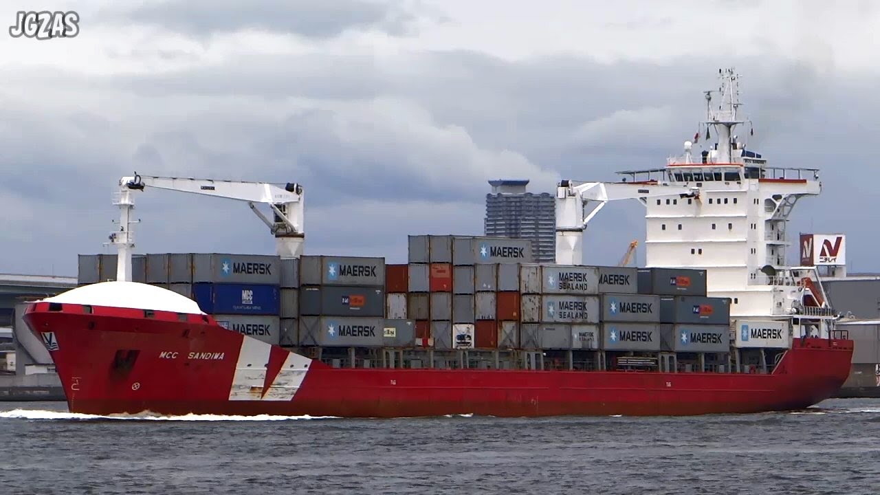 MCC SANDIWA Container ship コンテナ船 MCC Transport 大阪港 2014-JUN - YouTube