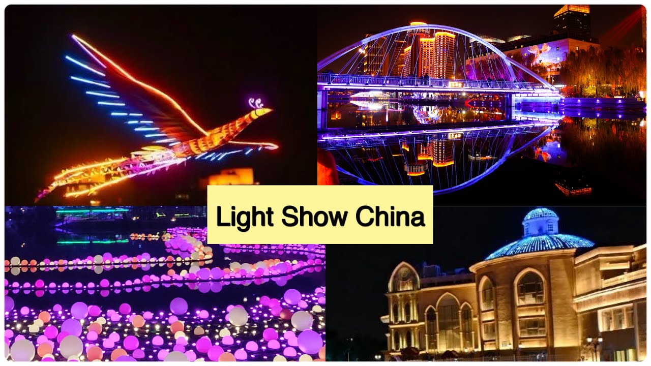 Amazing Chaoyang Light Show | Beijing Light Show at China | Phoenix ...
