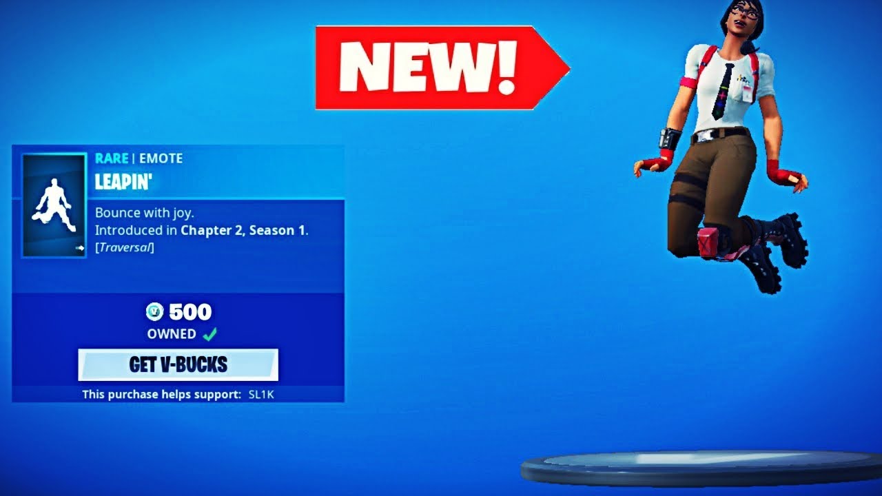 NEW LEAPIN' EMOTE (SUPER MARIO EMOTE) GAMEPLAY NEW FORTNITE ITEM SHOP ...
