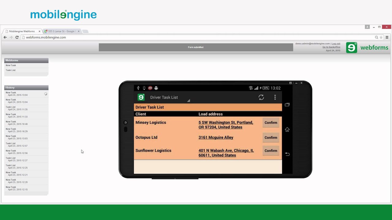 Mobilengine Webforms - YouTube