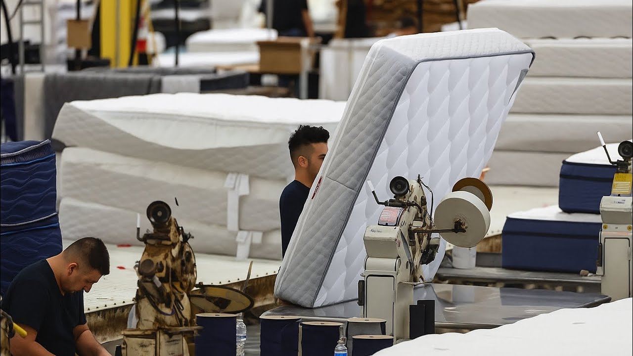 How Mattresses Are Made in a Factory | Inside Mattress Manufacturing ...