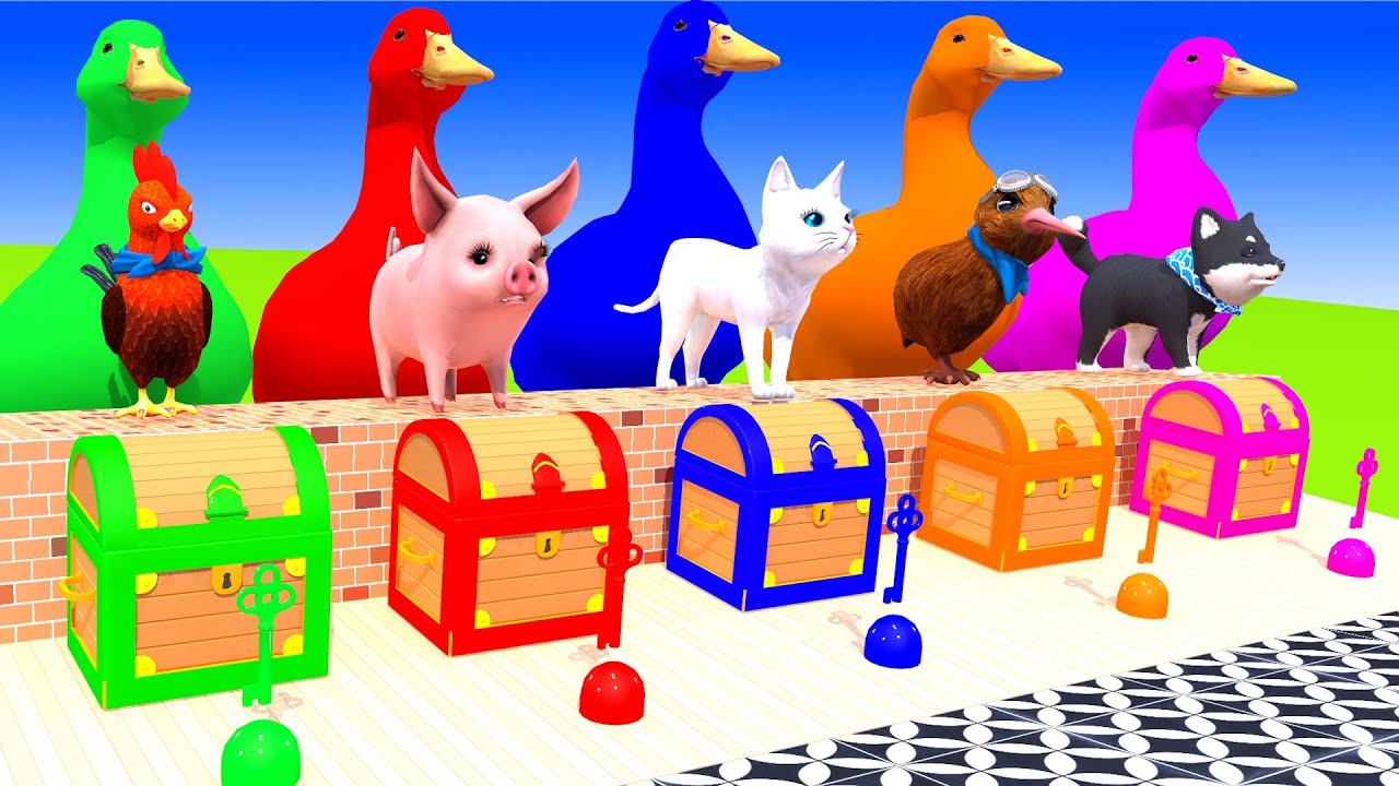 5 Giant Duck, Chicken, Elephant, Ferdinand, Gorilla, Lion ...