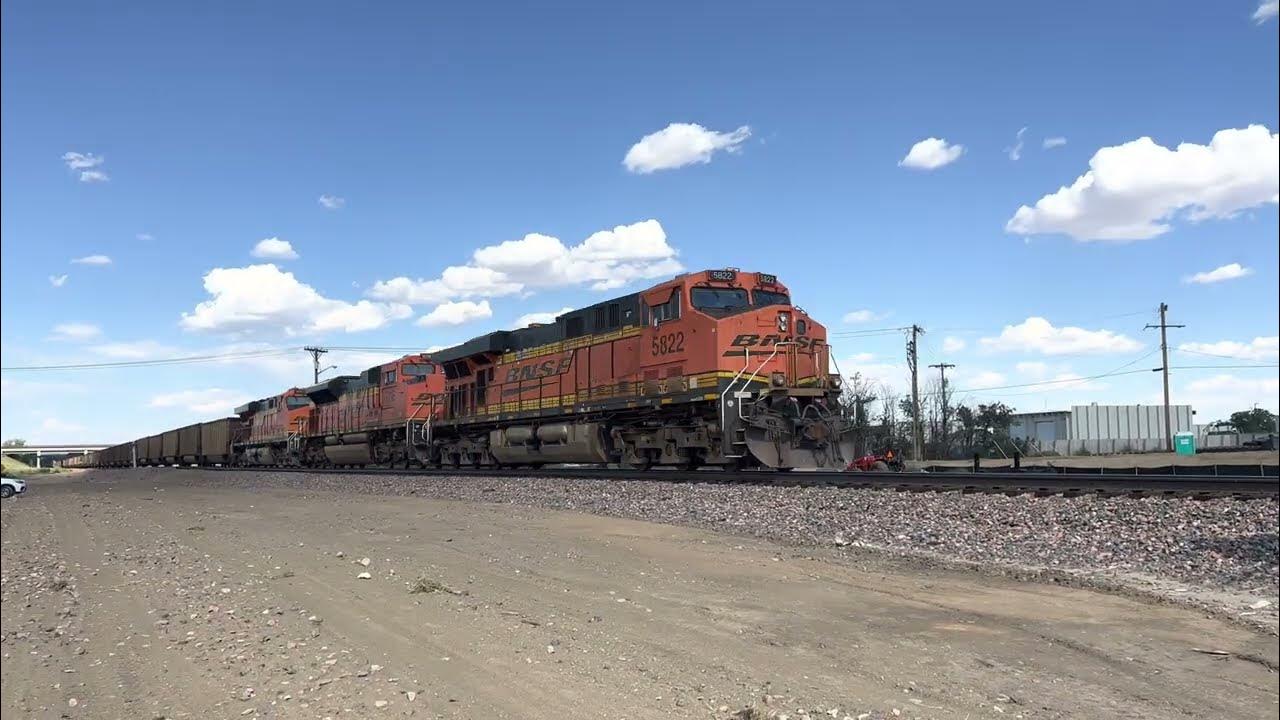 BNSF Empty Coal Train on the Brush Subdivision at Potomac Street - YouTube
