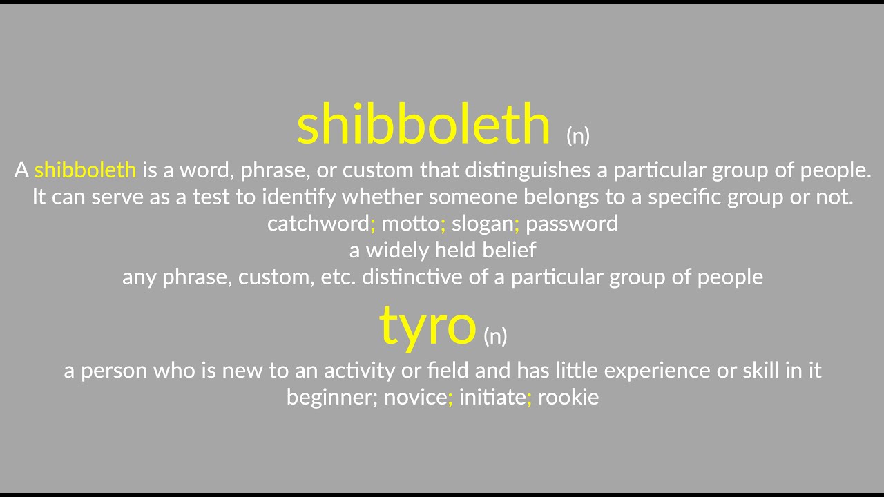 shibboleth & tyro - YouTube