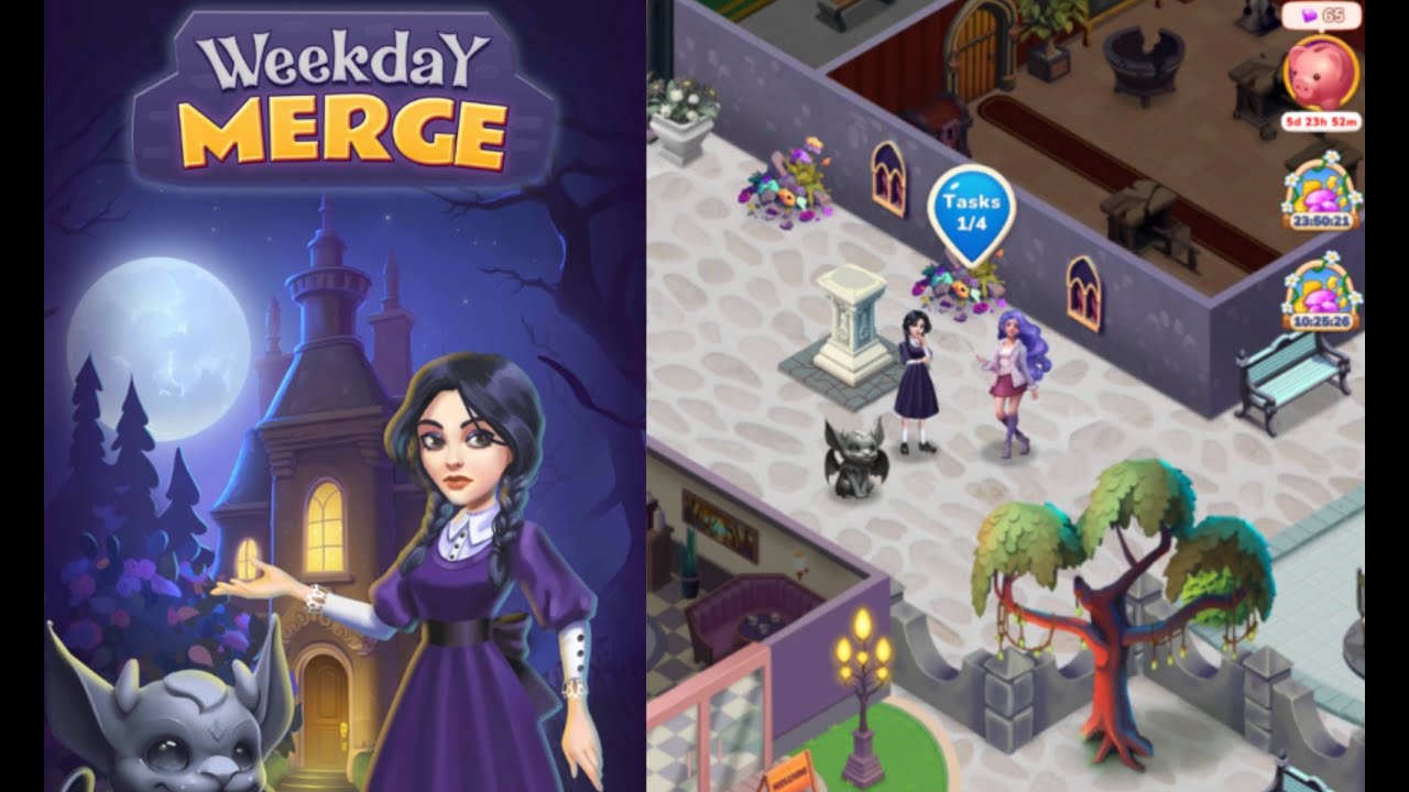 Weekday Merge 🖤 Level 1-3 🖤👻 Part 1 - YouTube