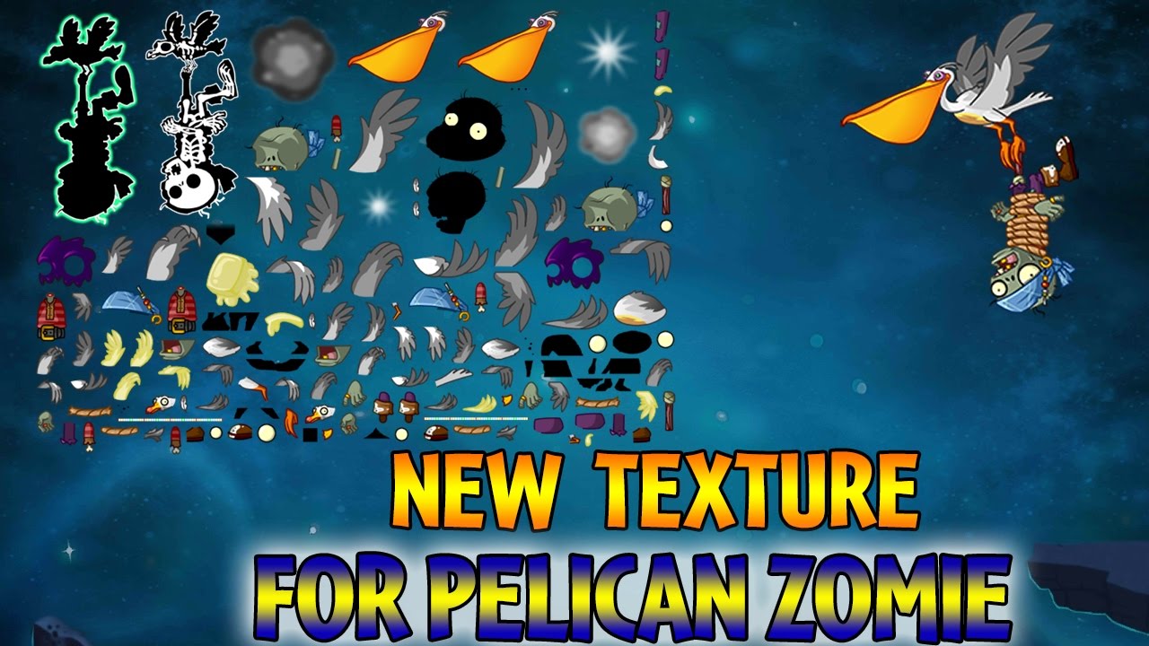 Plants vs. Zombies 2 - New texture for Pelican Zombie - YouTube