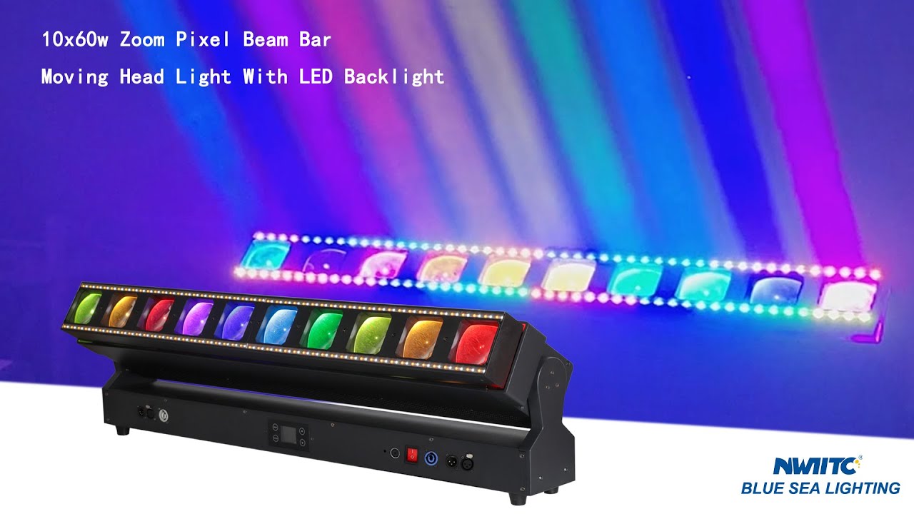 Pixel zoom wash beam 10x60w led bar moving head light stage light with ...