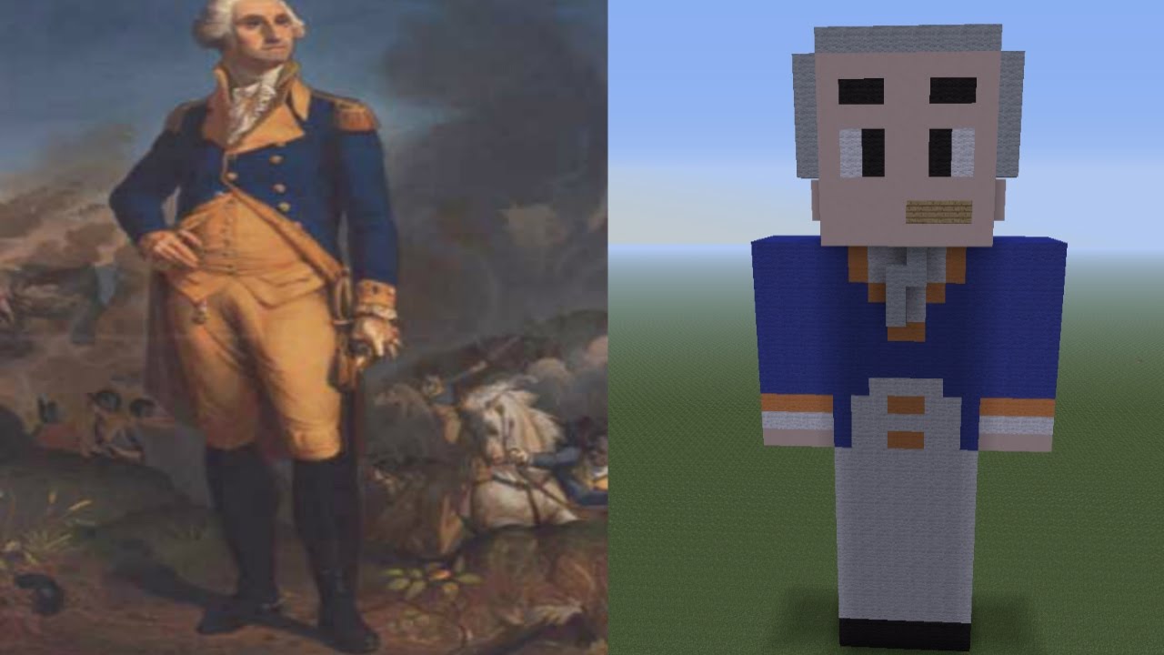 How to Make George Washington Minecraft Statue!!! - YouTube
