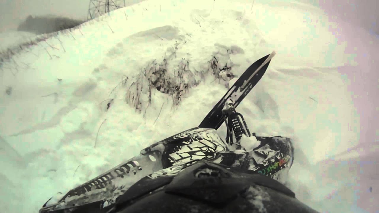 Snowmobile Jump Crash - YouTube
