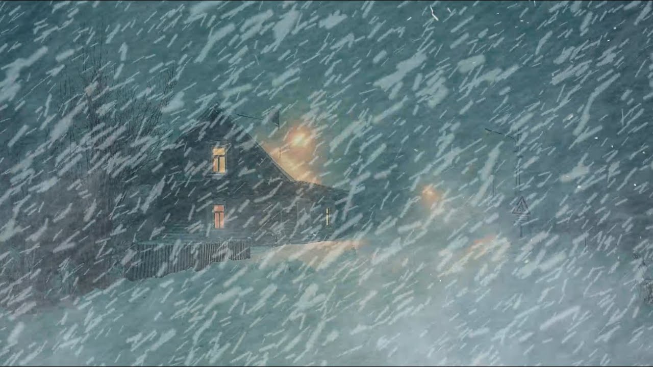 Winter Sounds for Sleeping, Relaxing | Cold Snowstorm Ambience with ...