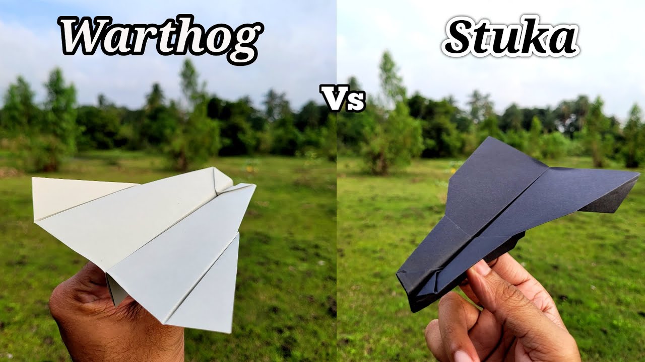 Warthog vs Stuka Paper Planes Flying Comparison and Making - YouTube