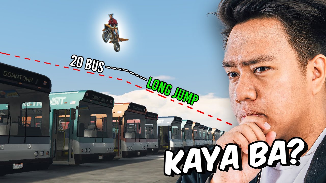 Jumping Over 20 Bus With A Motorcycle sa GTA V - YouTube