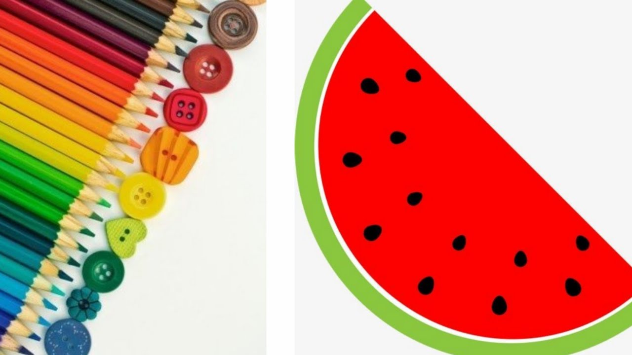 Yummy Yummy Fruits Watermelon drawing for kids/fun Activity - YouTube