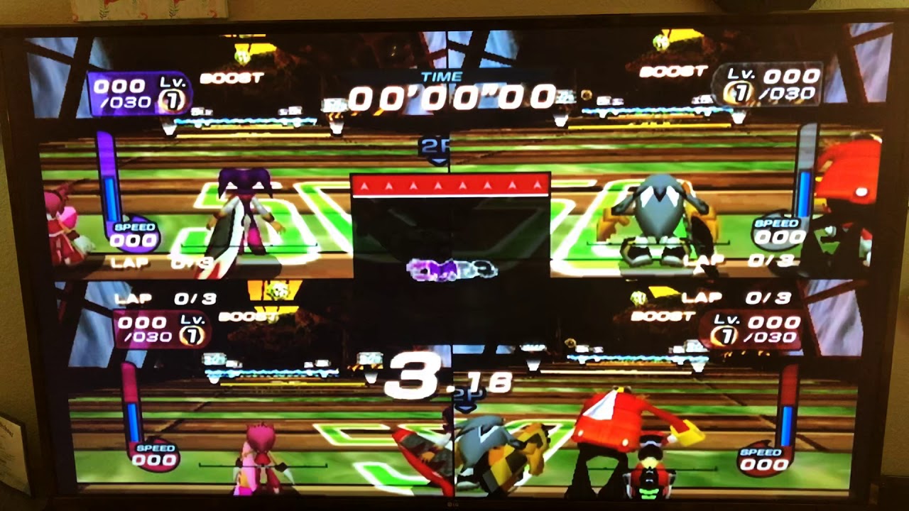 Sonic Riders 4 players - YouTube